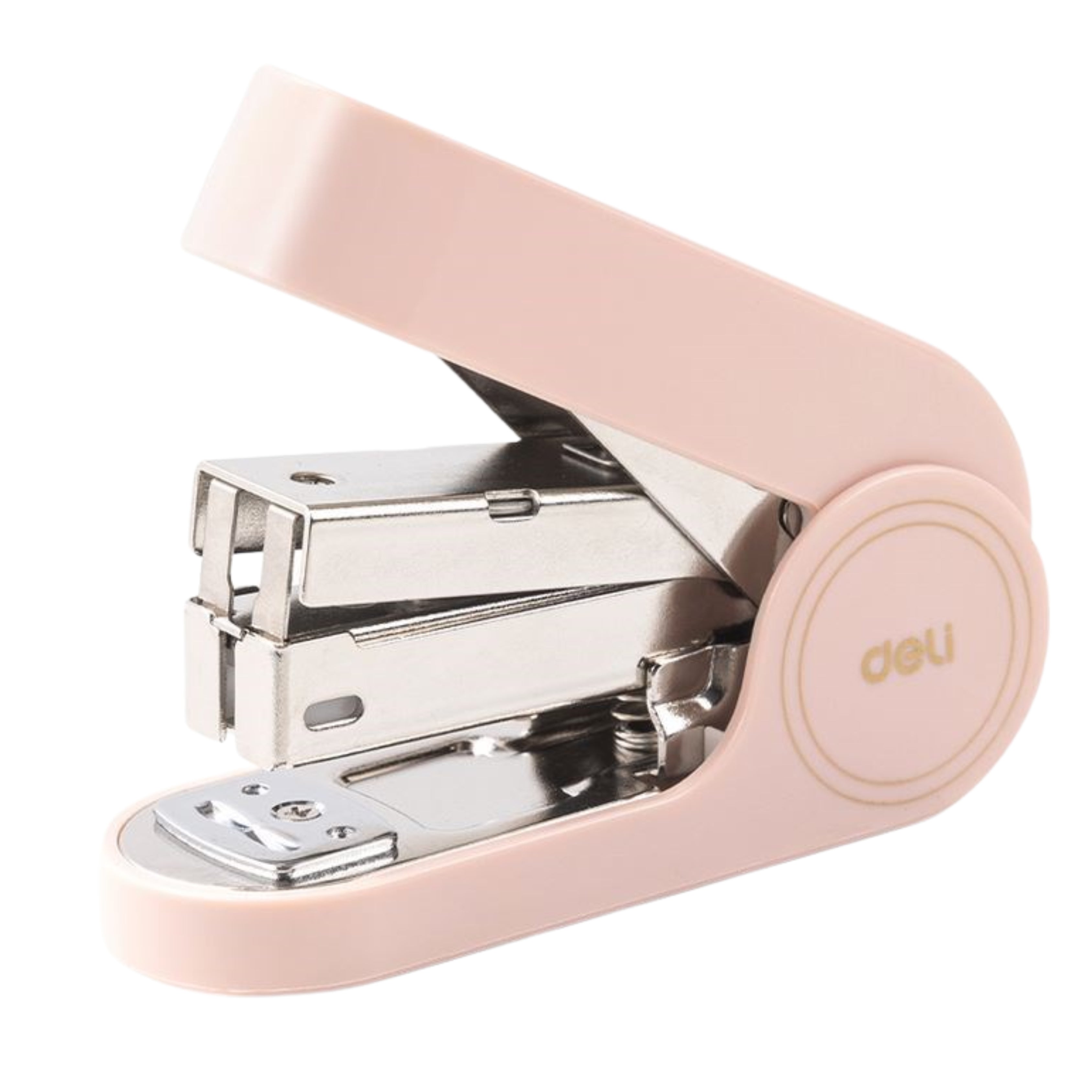 Grampeador Mini Deli Linfini Rosa | Papelaria Unicórnio