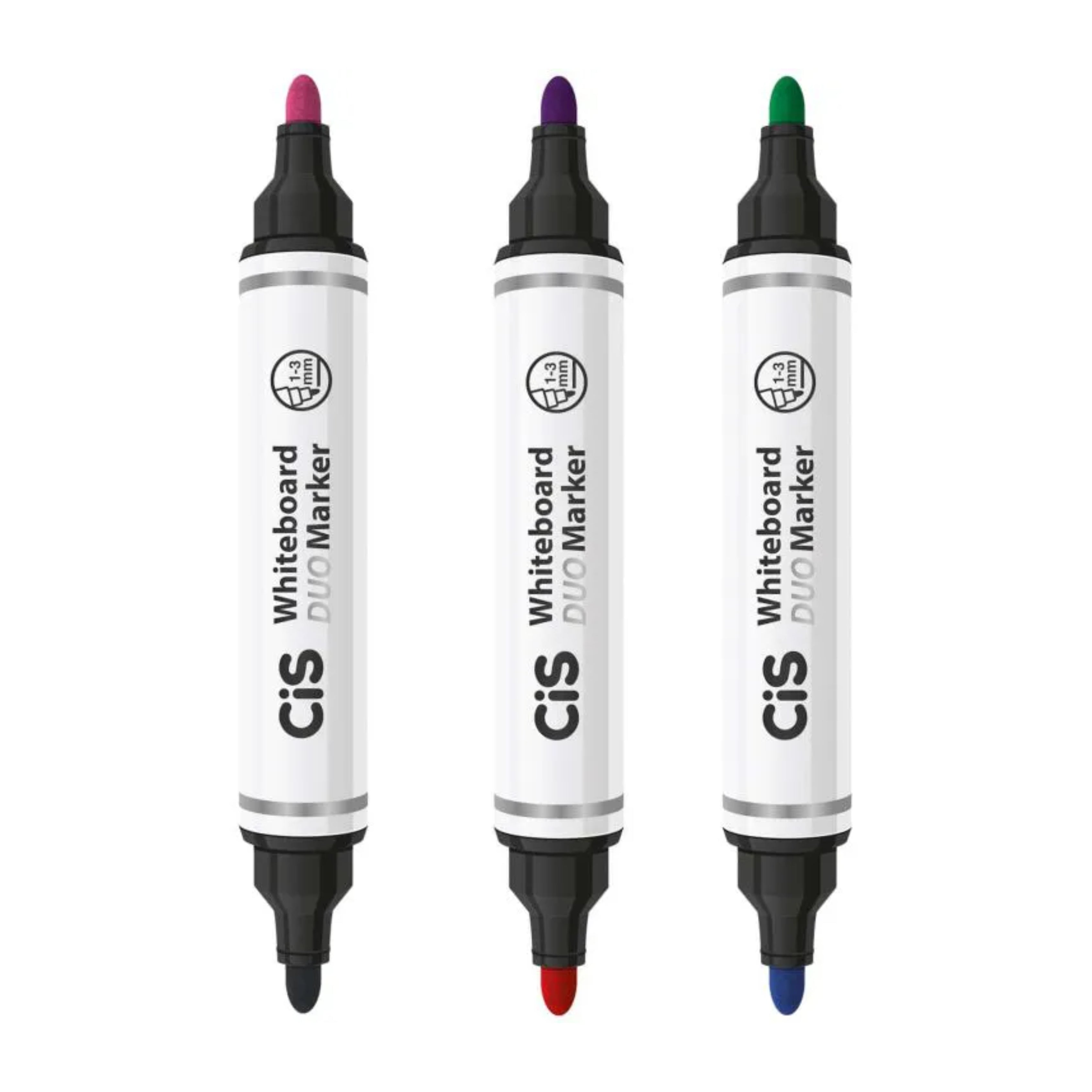 Marcador CIS Duo Marker Whiteboard 1-3mm – Ponta Dupla, Duas Cores ...